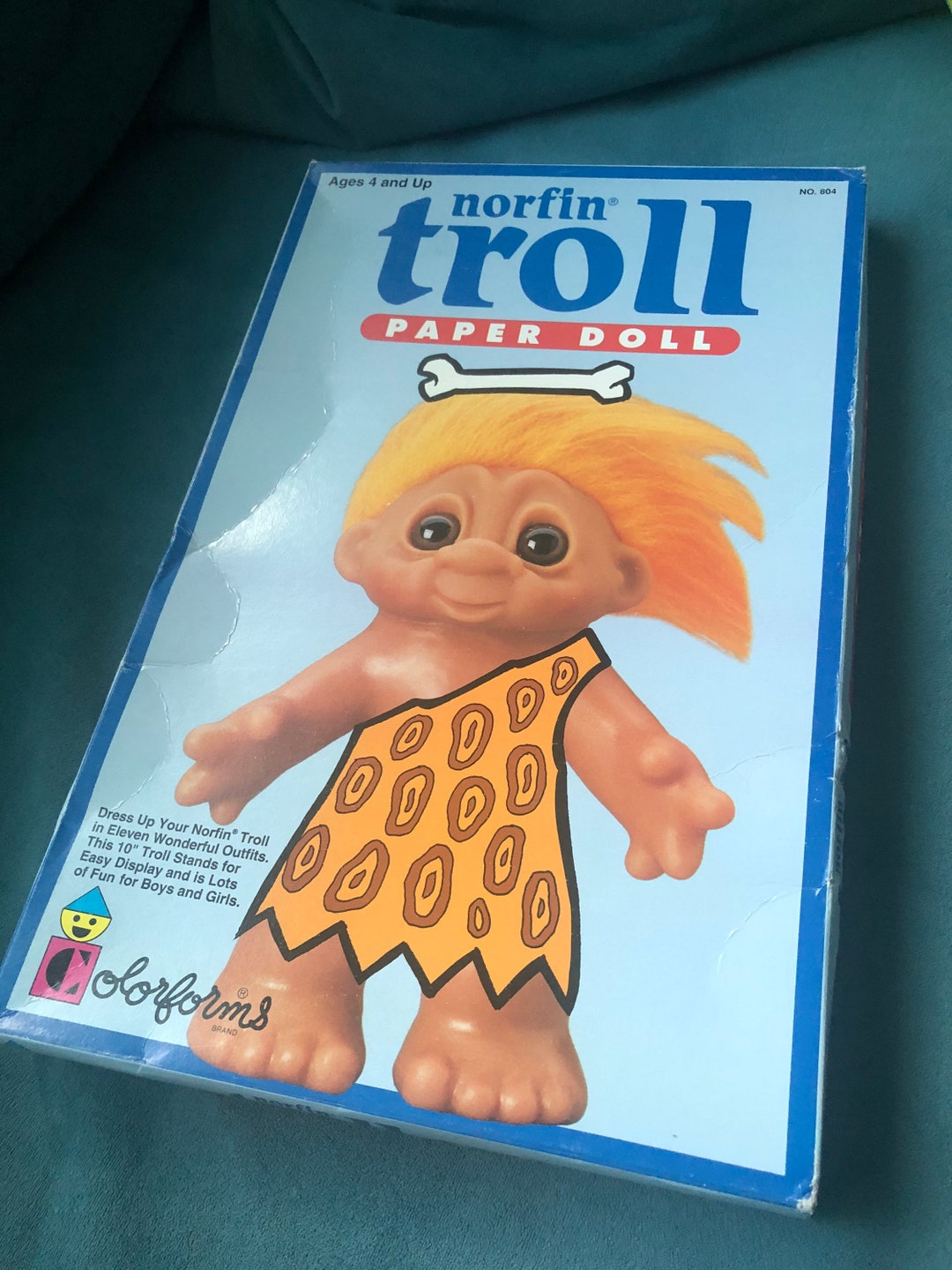 Norfin 10 Troll Paper Doll With Eleven Outfits 1992 - Etsy