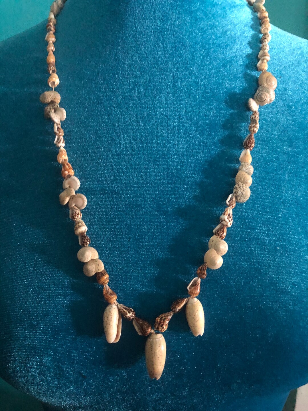 Hand Beaded Seashell Necklace - Etsy