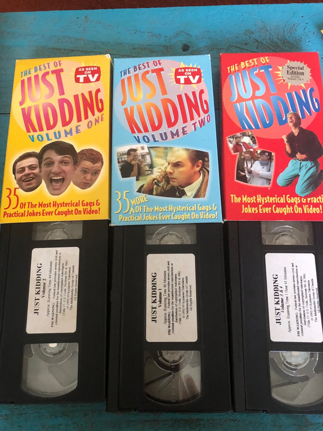 Set of Three VHS - Volumes 1 Thru 4 the Best of Just Kidding From the ...
