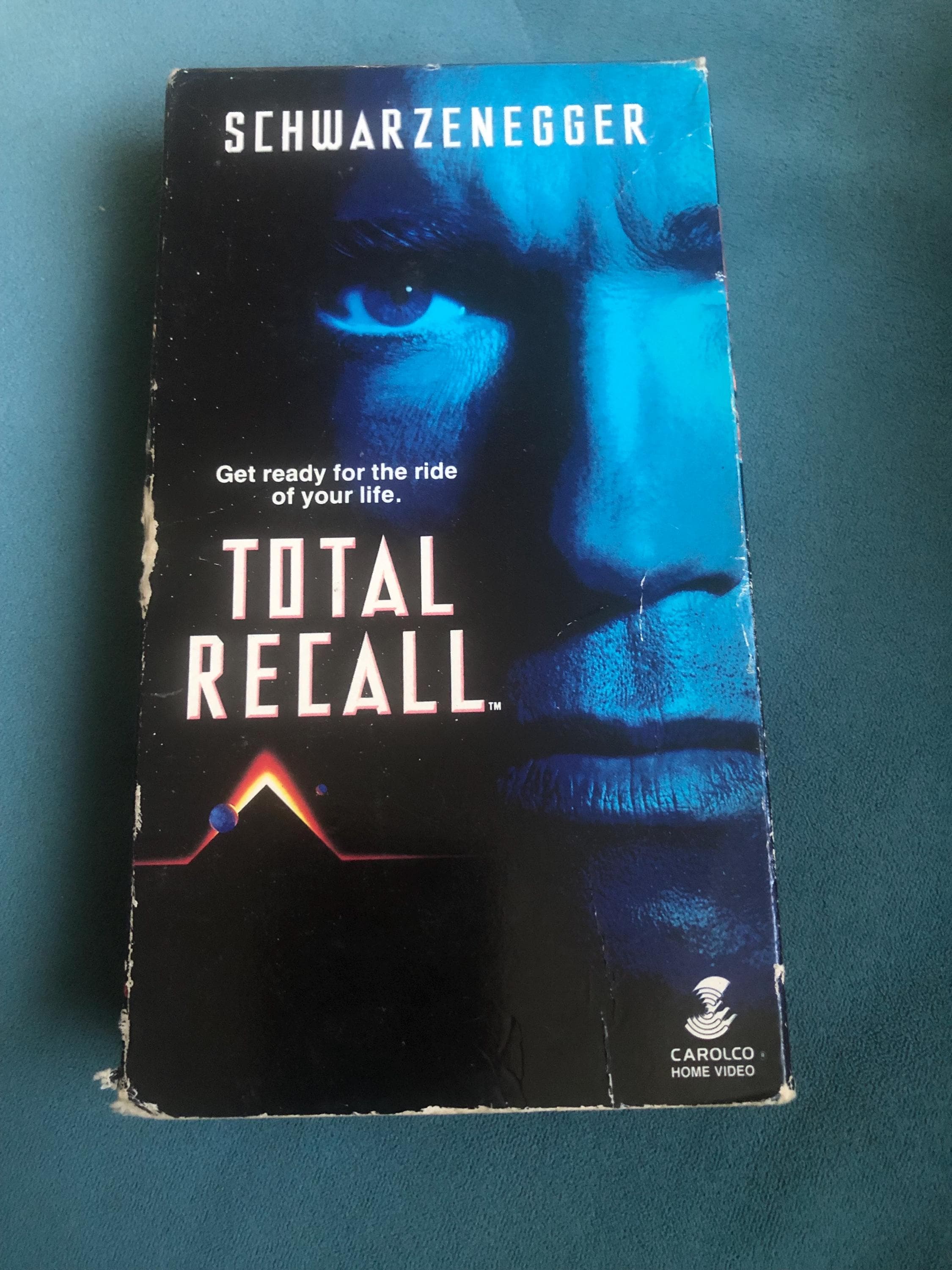 Total Recall VHS Movie Starring Schwarzenegger 1990 - Etsy