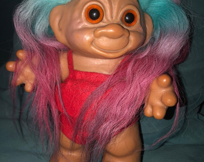 Lykketroll Rare 1959/60 Rubber/sawdust/straw 8” Thomas Dam Troll Doll ...