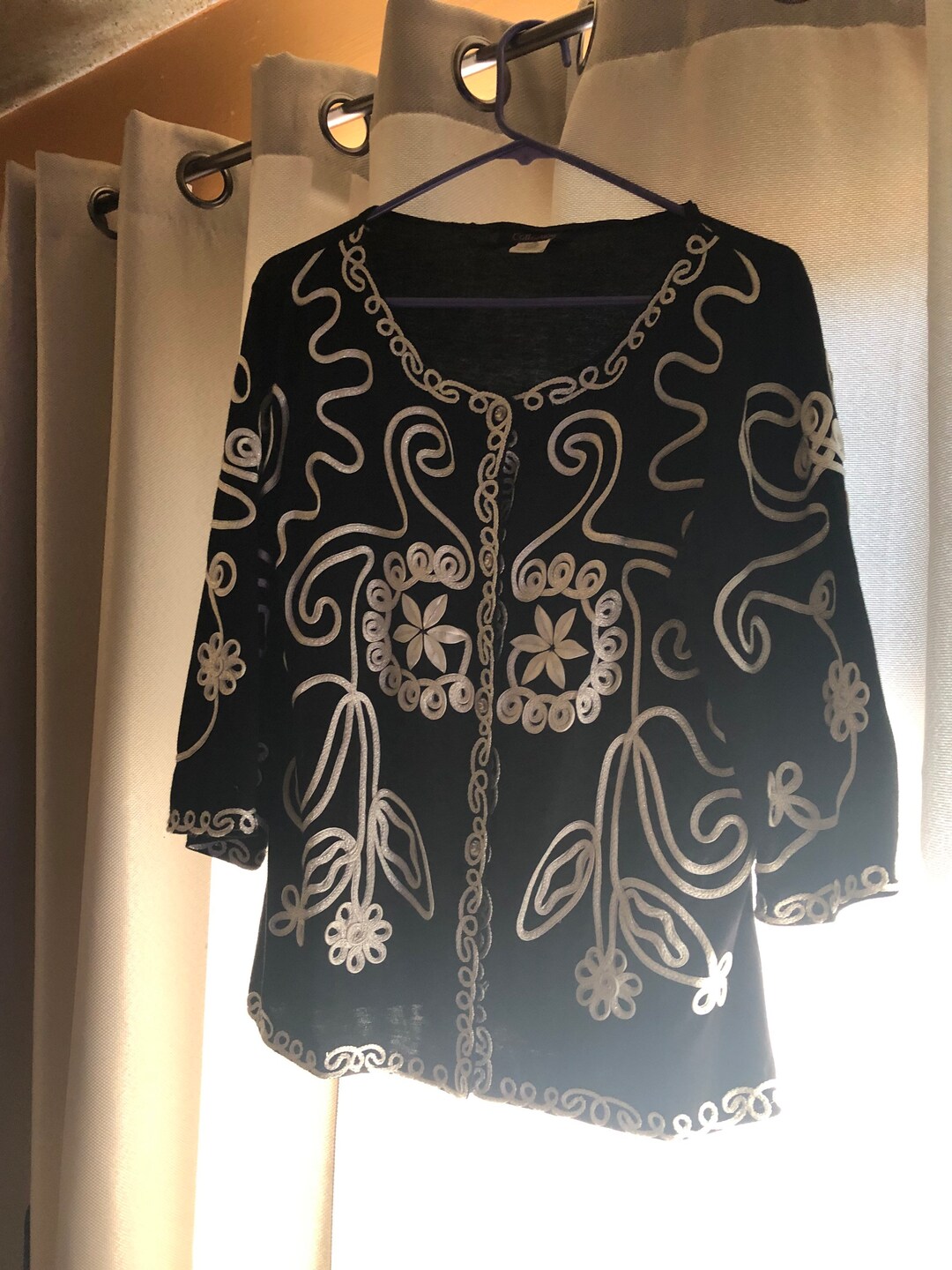 Beautiful Black and White Button up Jacket for That Special Occasion ...