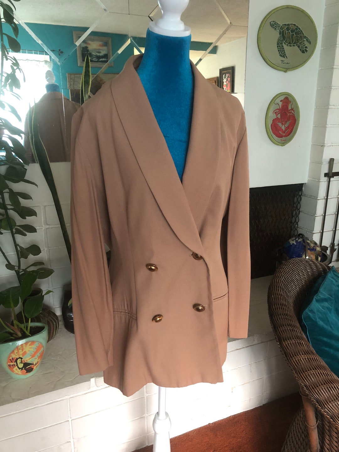 Dani Max Beautiful Tan/beige Blazer Prettier in the Back Than the Front ...
