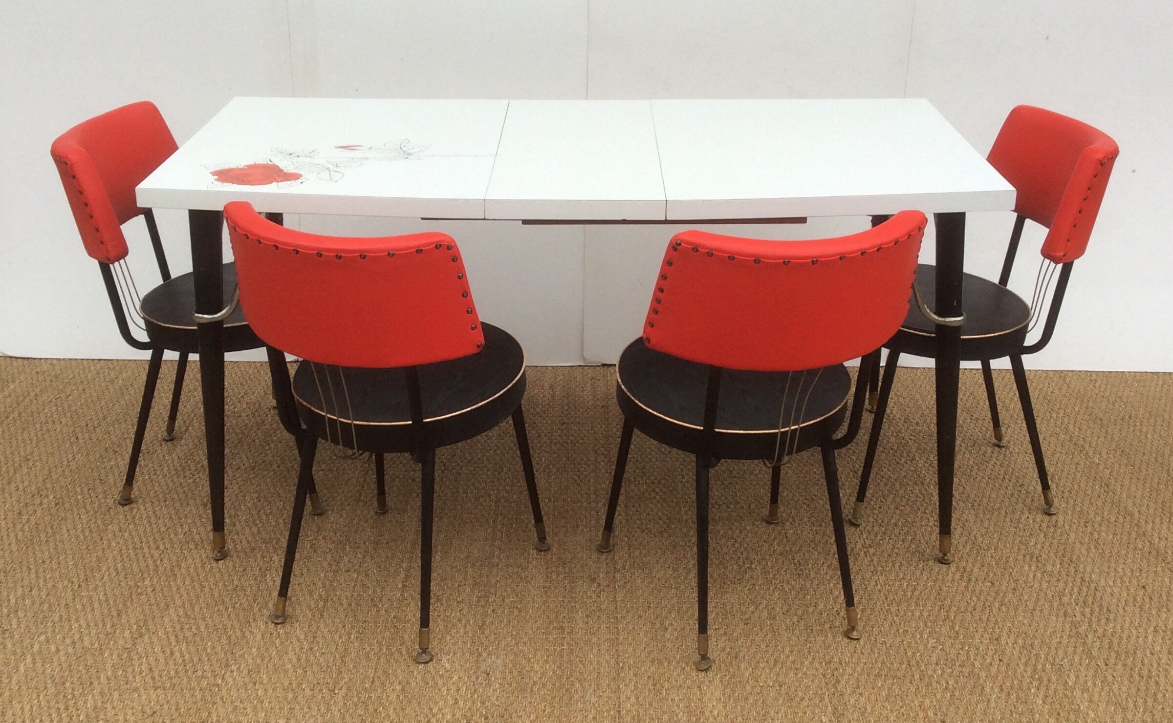 ITALIAN 1970s Kitchen / Dining Table & 4 Chairs - Etsy