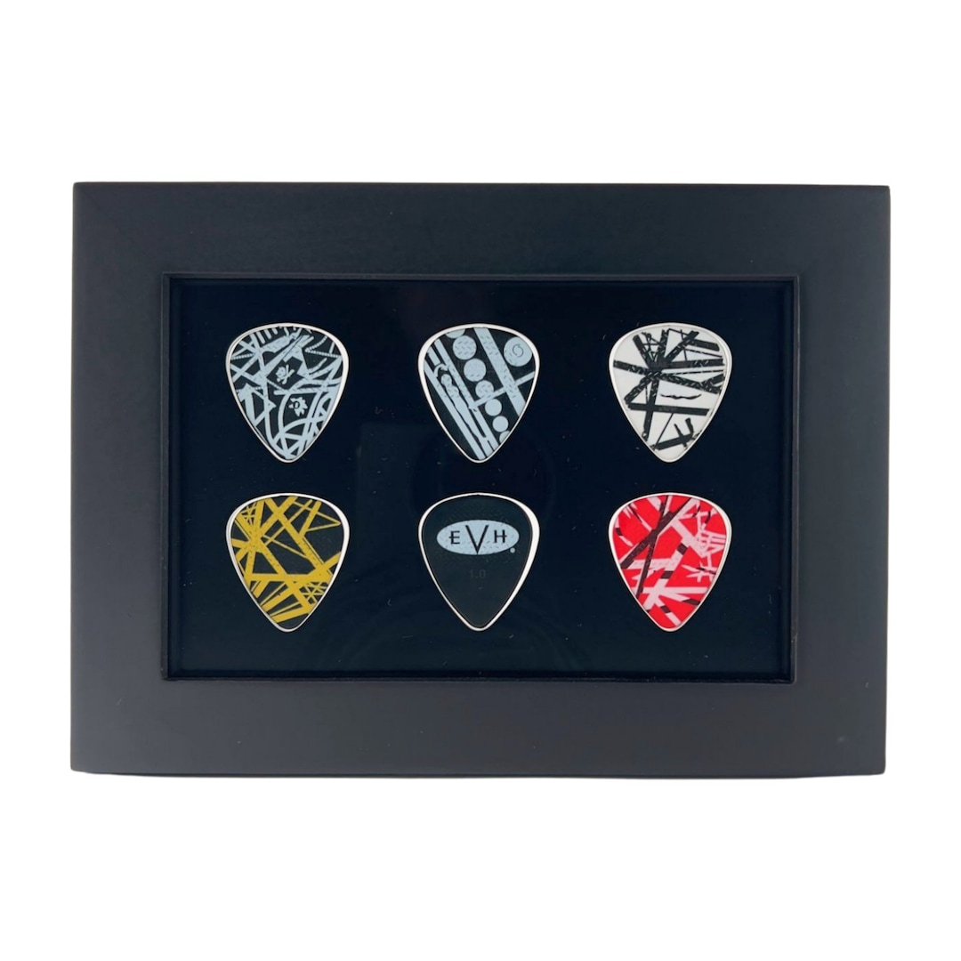 Guitar Pick Display - 4" X 6" Horizontal Frame BLACK - Holds 6 Guitar ...