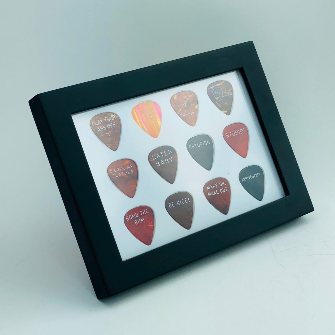 5 X 7 Guitar Pick Display Horizontal Frame | Etsy