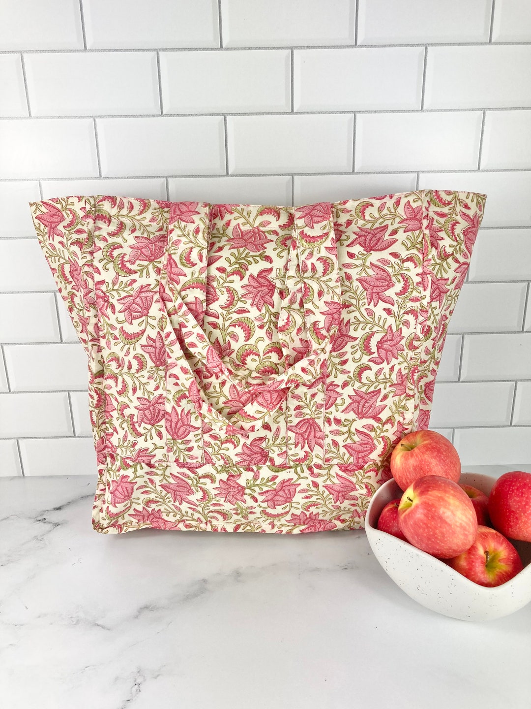 Bohemian Block Print Market Tote - Etsy