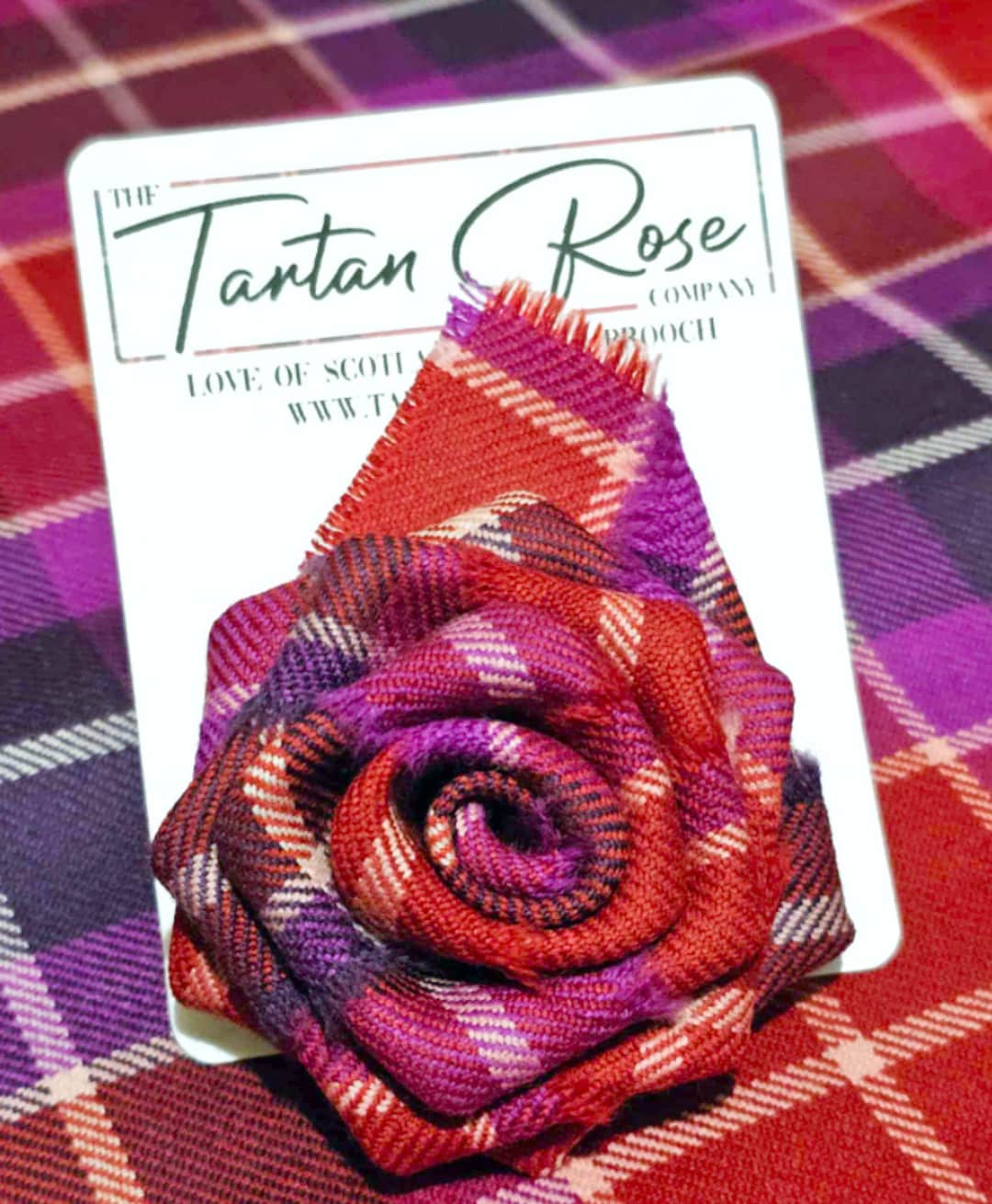 Love of Scotland Tartan Rose Brooch - Etsy
