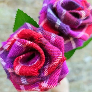 Love of Scotland Tartan Stem Rose - Etsy