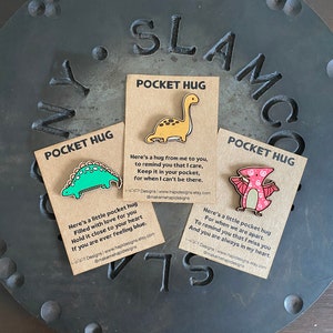 Pocket Hugs, Dino Hugs, Pocket Token, Miss You Gift, Love You Gift ...