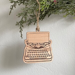 Vintage Typewriter Ornament, Tree Ornament, Typewriter, Custom Ornament ...