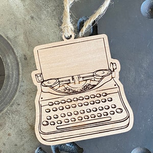 Vintage Typewriter Ornament, Tree Ornament, Typewriter, Custom Ornament ...