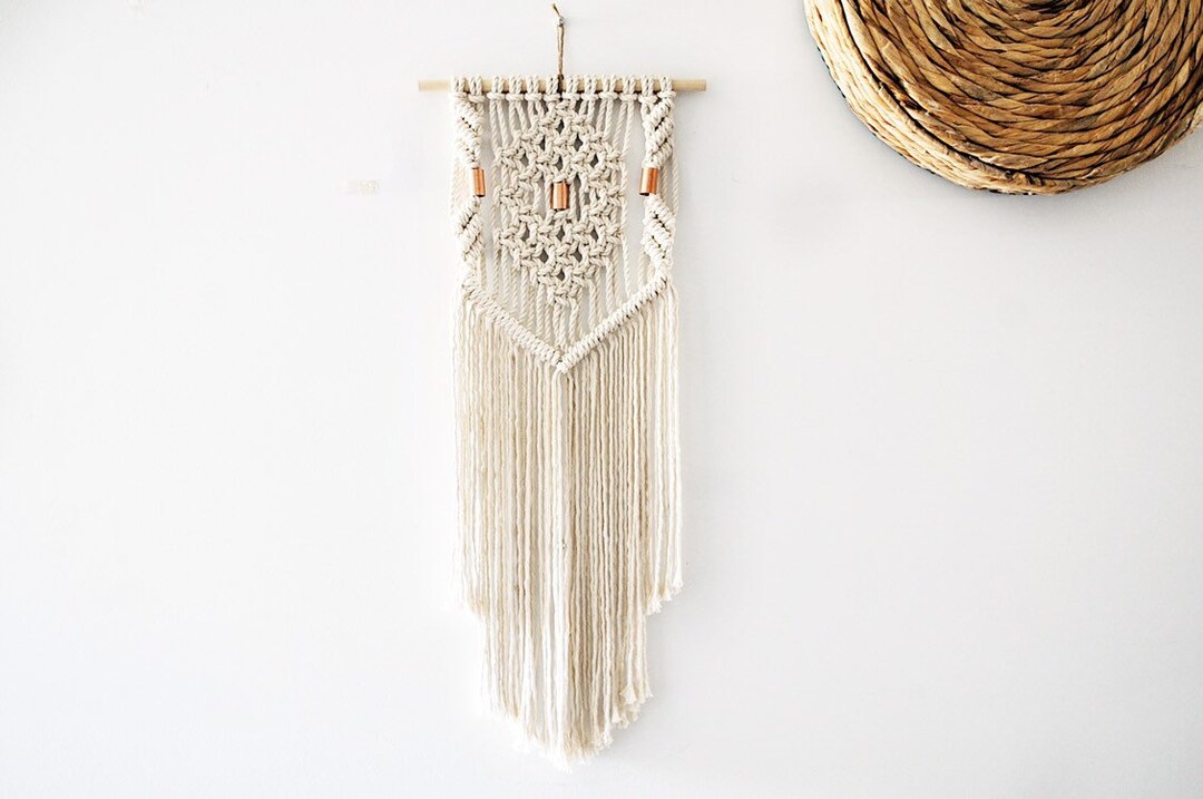 Macrame Wall Hanging Modern Fibre Tapestry Woven Wall Art Geometric ...