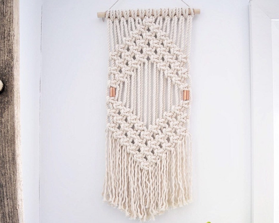 Macrame Wall Hanging| Modern Fibre Tapestry| Woven Wall Art| Geometric ...