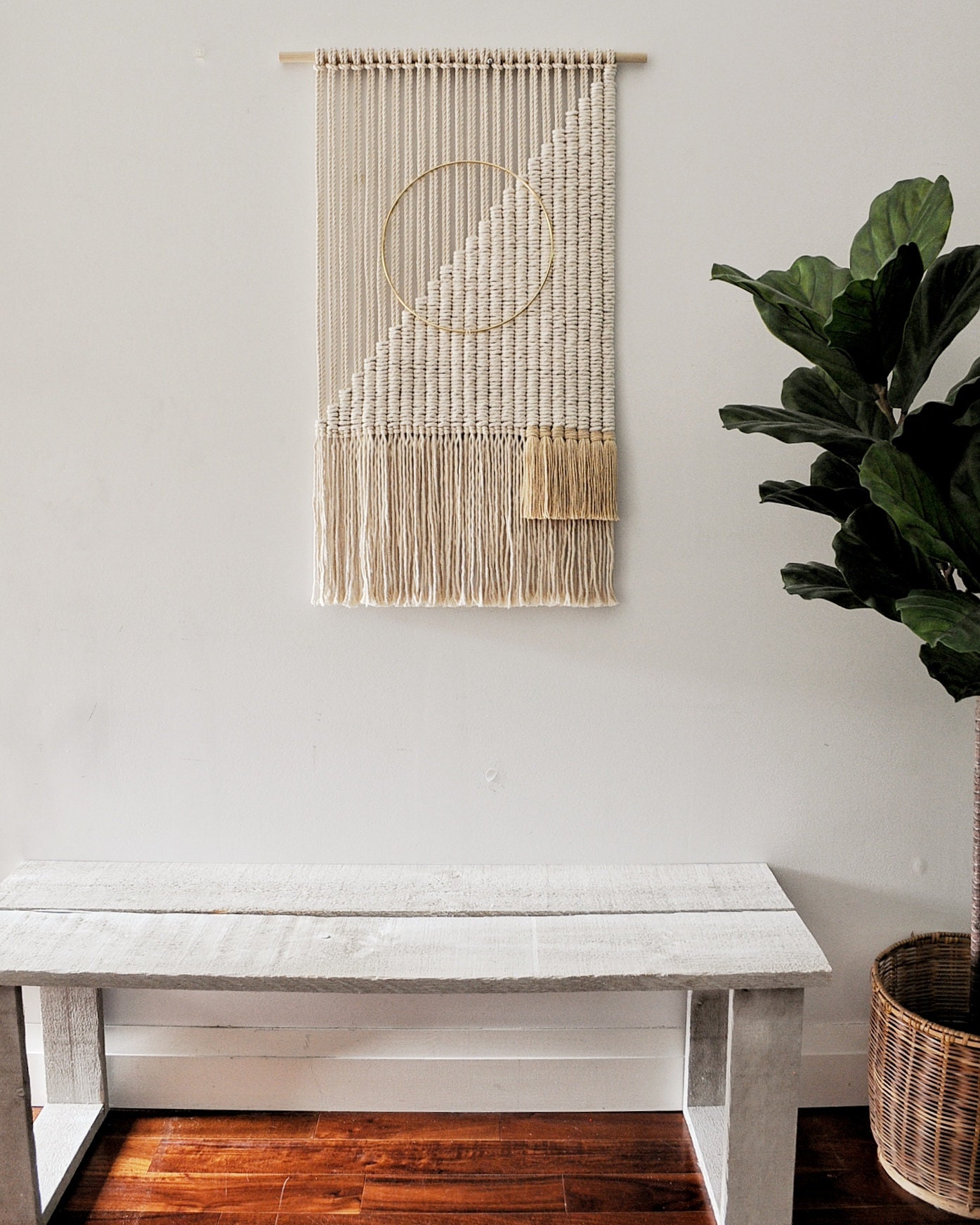 Macrame wall hanging modern fibre tapestry woven wall art | Etsy