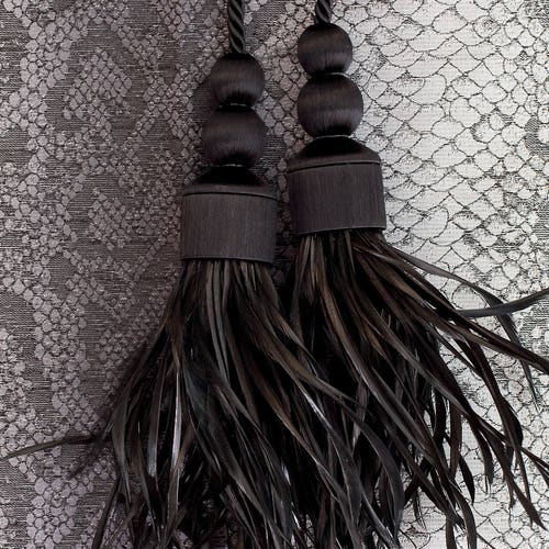 Double Feather Tieback Holdback for Curtains and Drapes. - Etsy