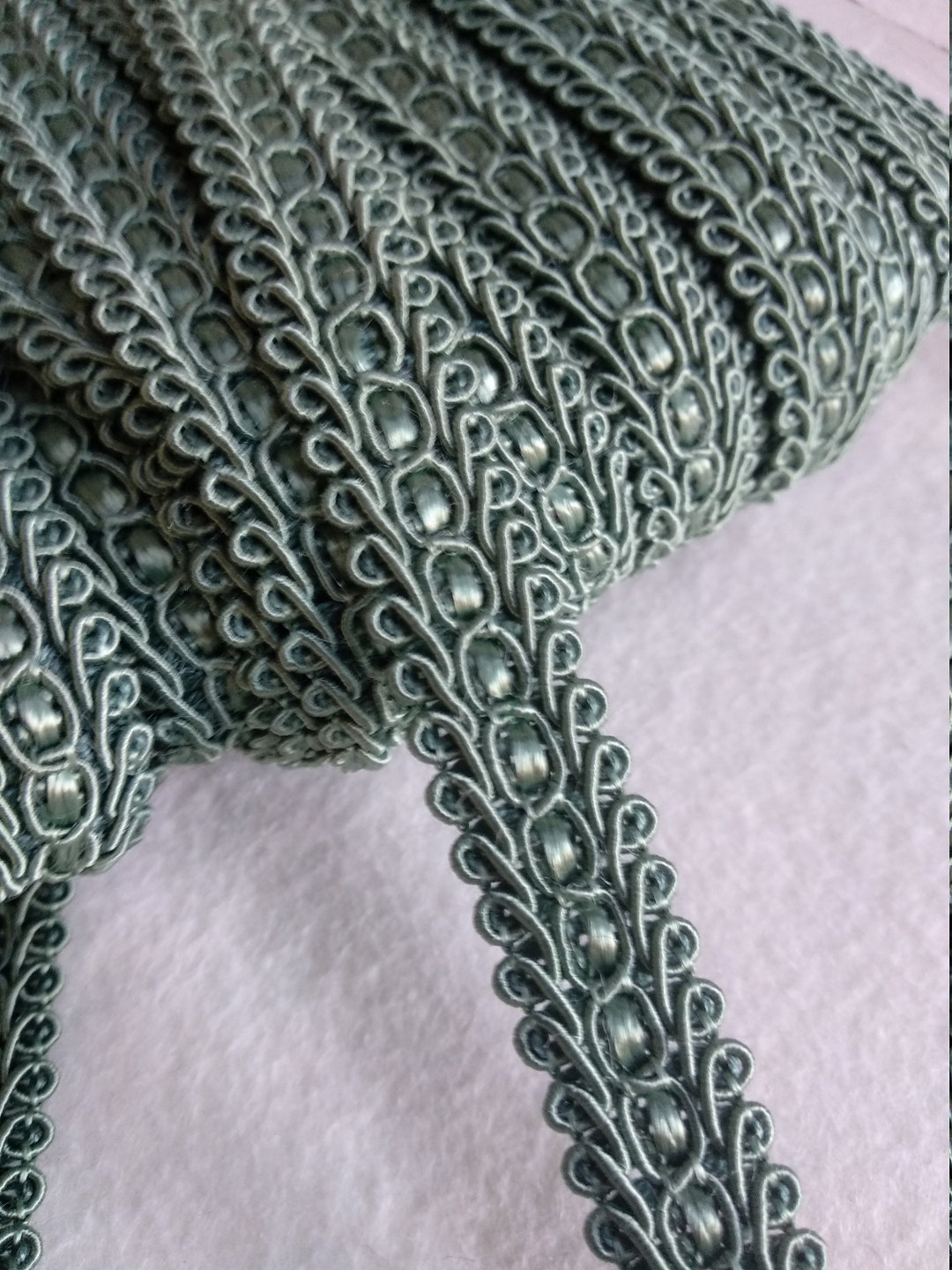 Green Braid Fringe Trims|1.8cm - 0.71 Inches Gimp Braid Upholstery Trim ...