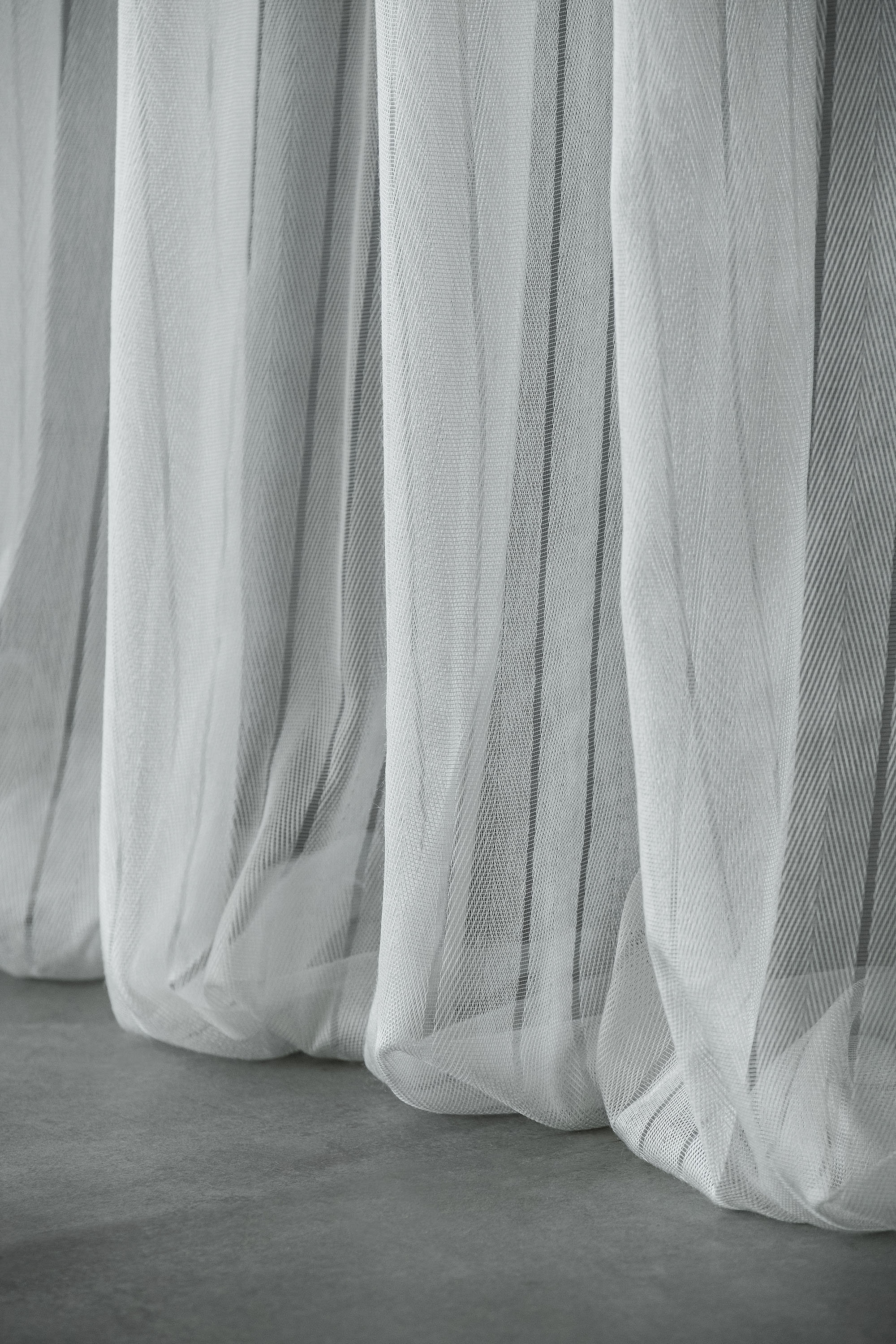 Stripped Gauze Acrylic Curtain Fabricdouble Height 300cm - Etsy