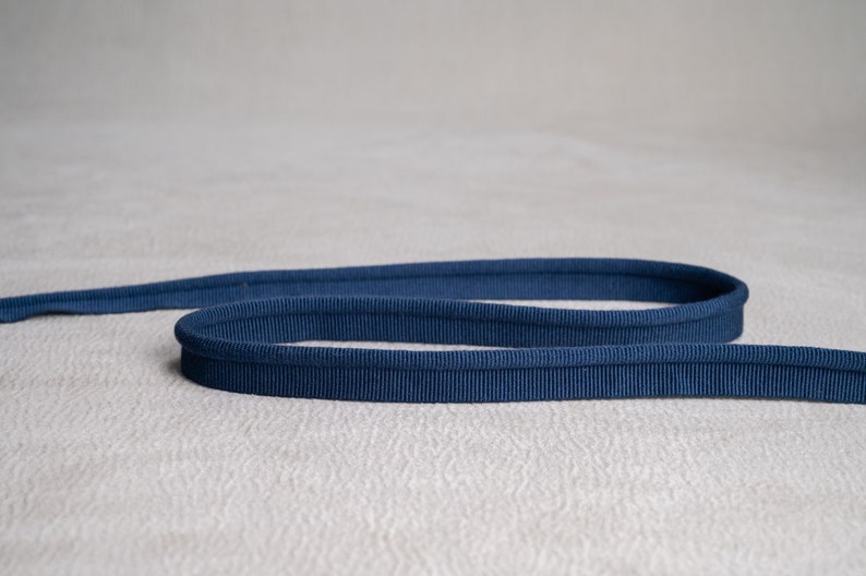 Navy Blue Double Grosgrain Cotton Piping Cord |10mm-0.39" Double Gimp ...