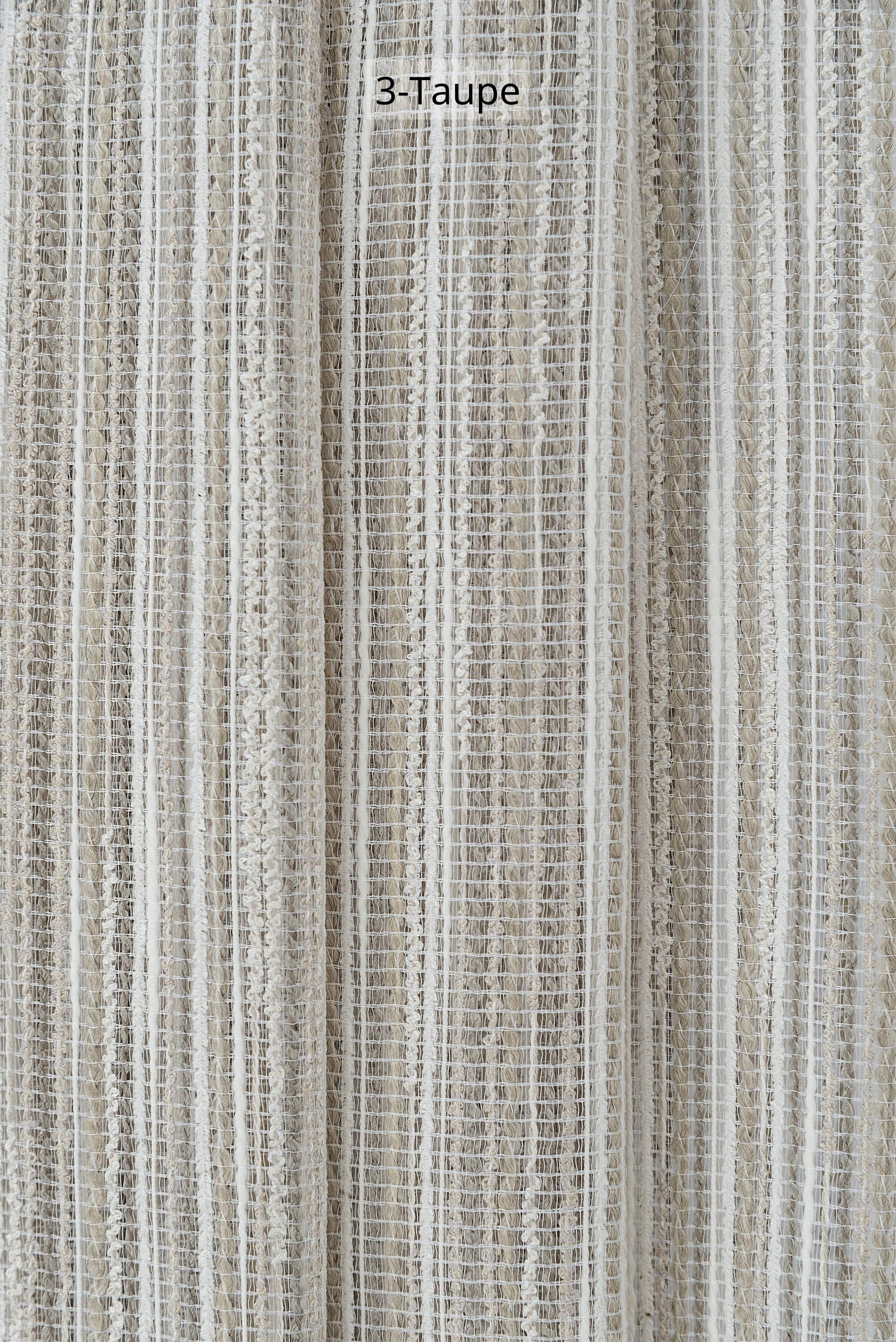 Woven Neutral Colors Textured Curtain Fabric Double Height - Etsy