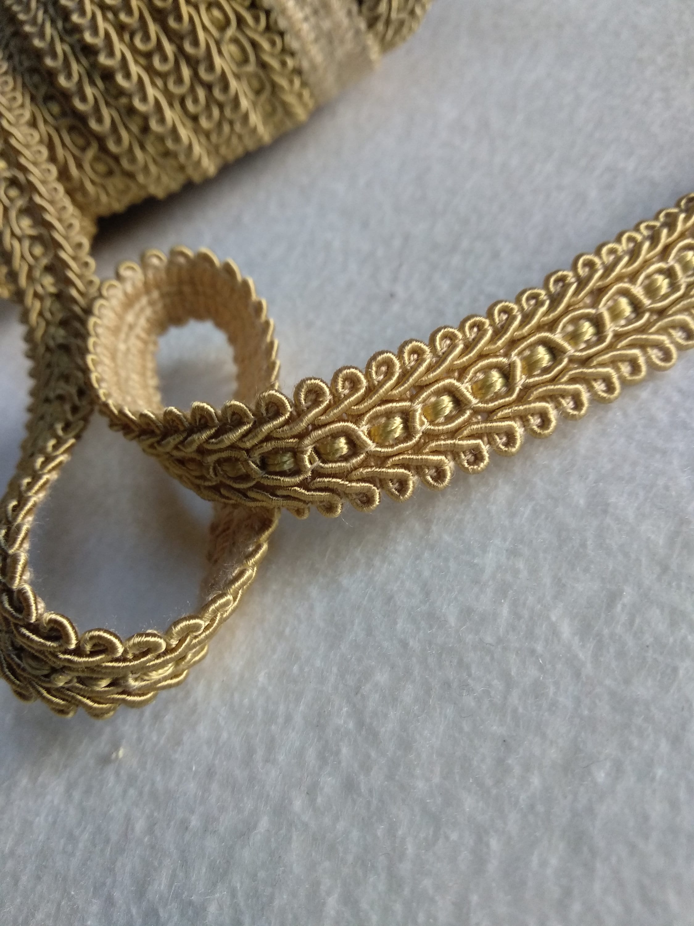 Gold Braid Fringe Trims|1.8cm - 0.71 inches gimp braid upholstery trim