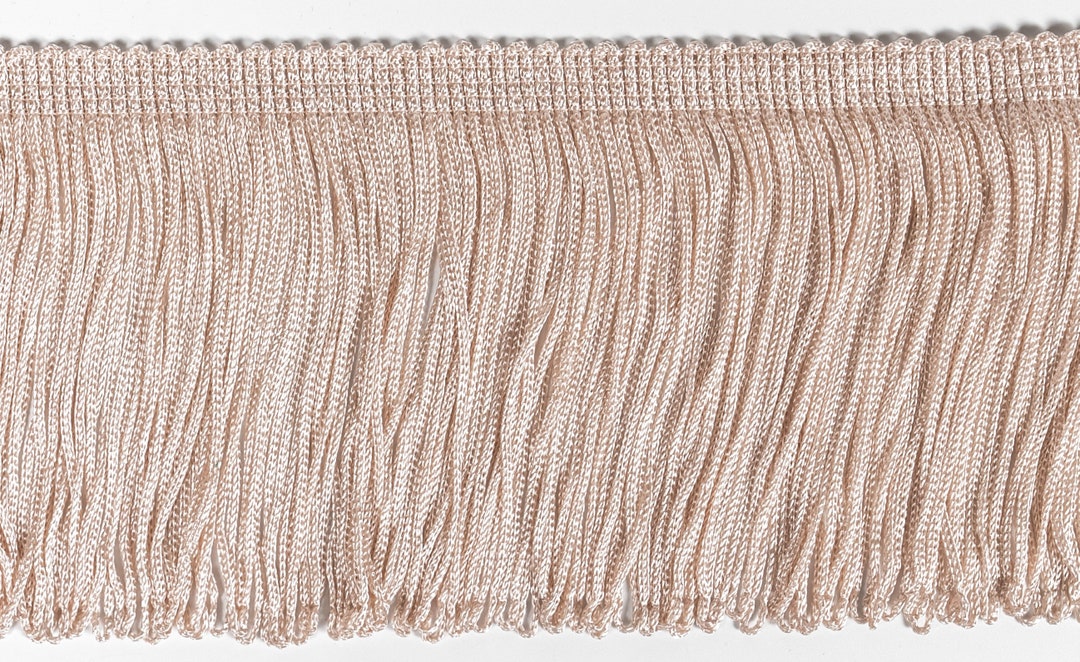 Beige Rayon Double Weld Fringe Trimmings 10cm-4 Height Fringe Trimming ...