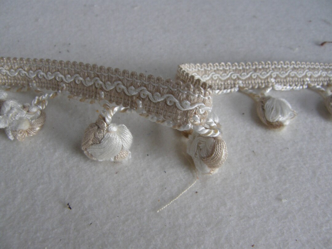 4 Meter Last Piece Ivory Beige Tassel Fringe Trim Decoration ...