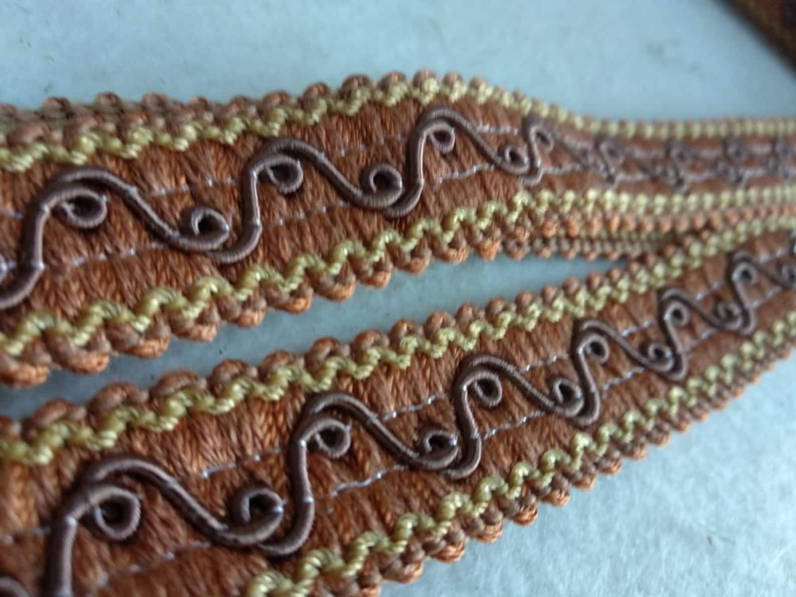 Embroidered Gimp Braided Trimmings/2 Cm Wide Braid Fringe - Etsy