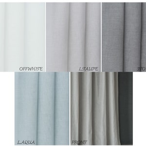 14 Natural Color Palette Curtain Double Height 300cm 118inches Wide ...