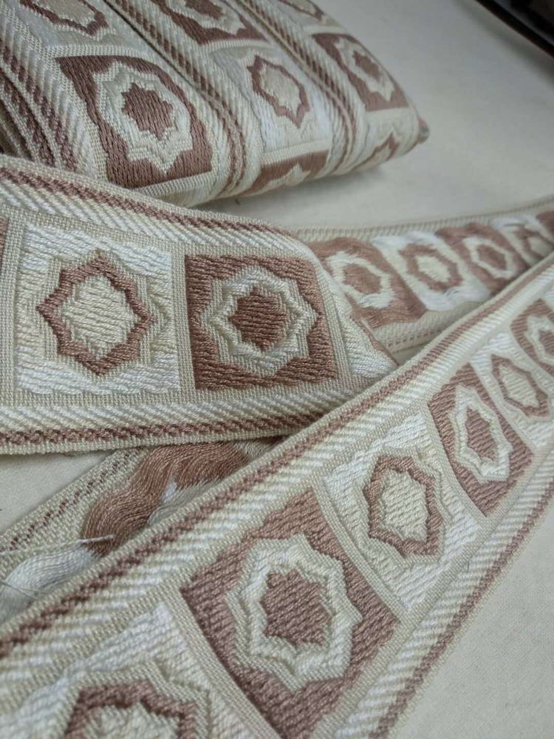 Jacquard Embroidered Border for Curtains Pillows Sofas Ribbon Braid ...