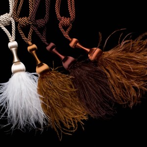 Ivory Feather Tieback Holdback With Feather for Curtains and - Etsy