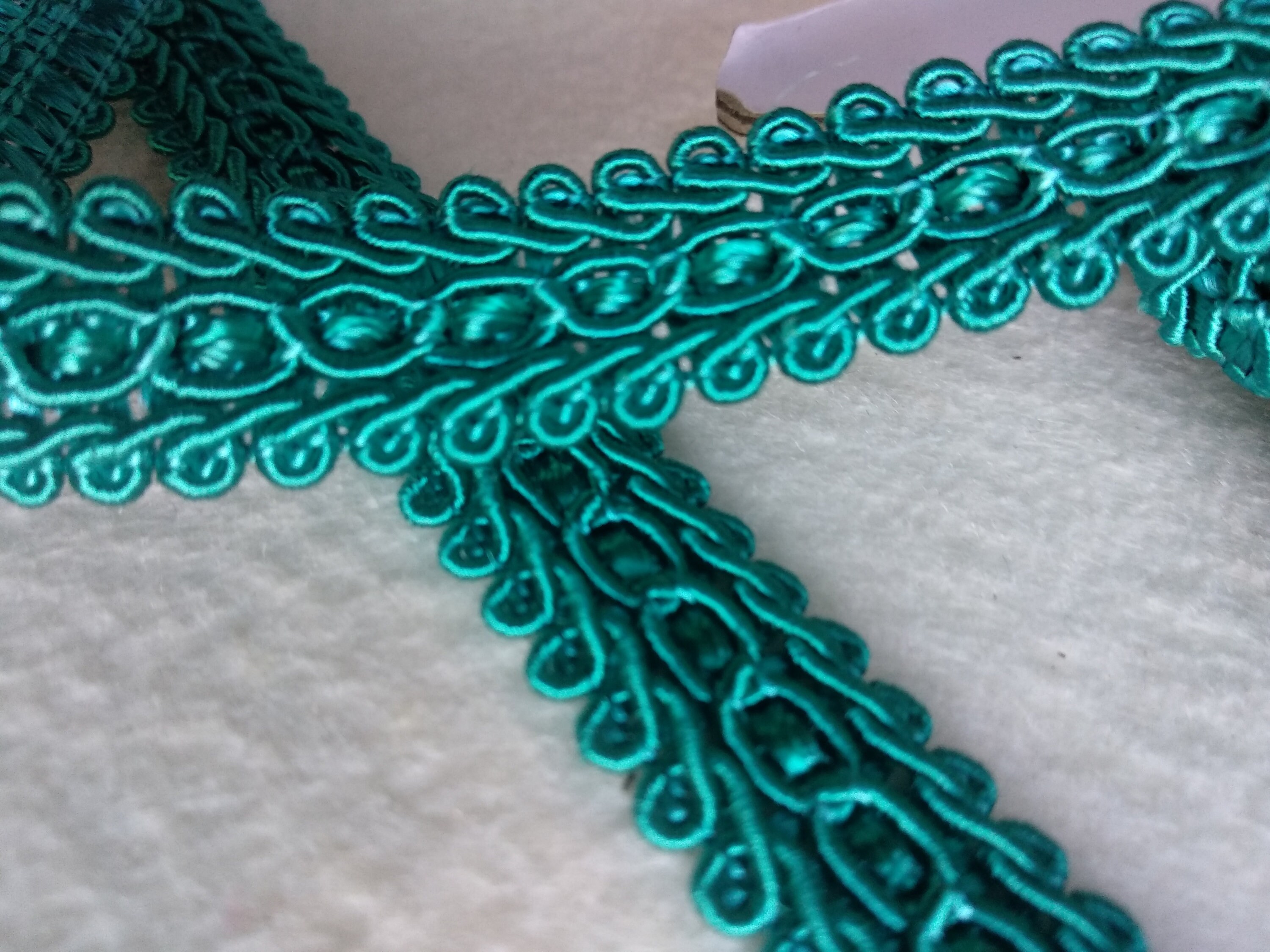Turquoise Braid Fringe Trims|1.8cm - 0.71 Inches Gimp Braid Upholstery ...