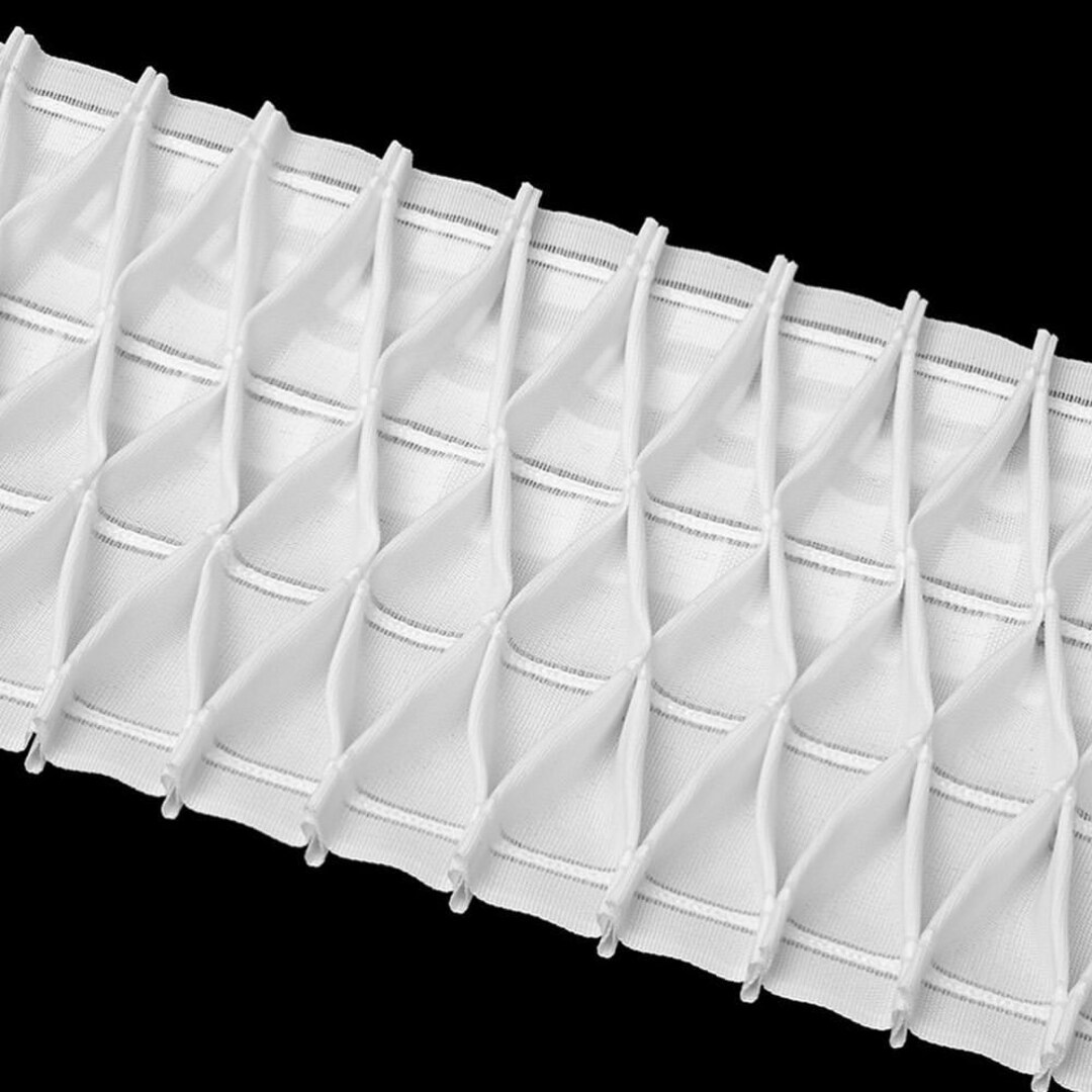 White Double Nest Type Curtains Tape/13cm(5.11") Wide,3 Slot Back ...