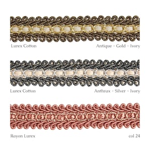 65 Col. Rayon Braid Fringe Trims Braid Trimming Upholstery 1.8cm - 0.7 ...
