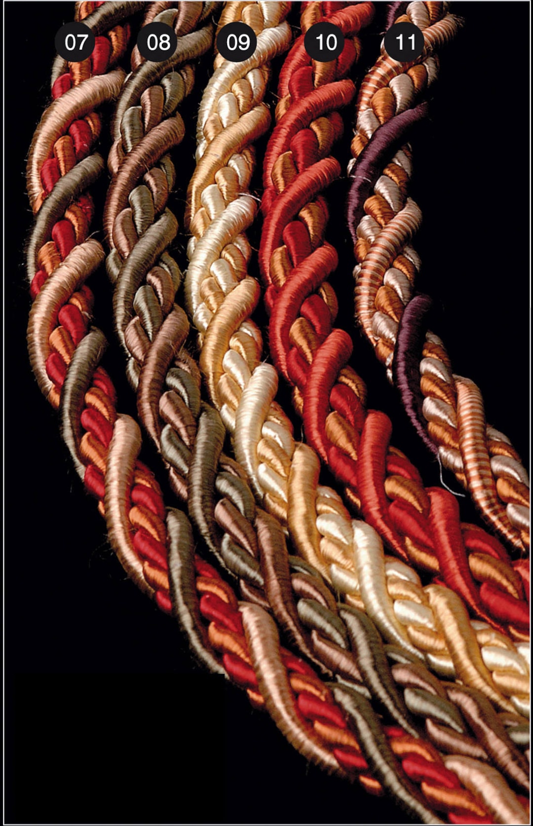 10mm-0.39 Thick Flanged Piping Cords 4 Colors High Quality Upholstery ...