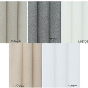 14 Natural Color Palette Curtain Double Height 300cm 118inches Wide ...