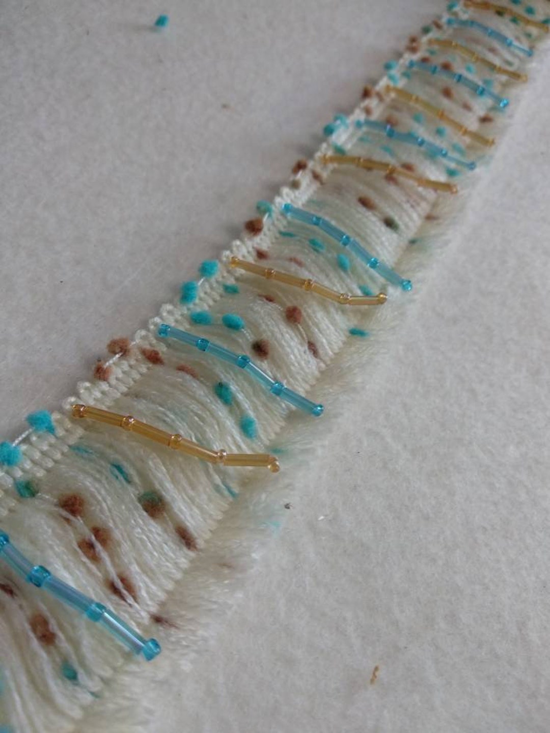 Multicolor Beaded Brush Fringe Trimmings/4cm Width Beads Brush Fringe ...