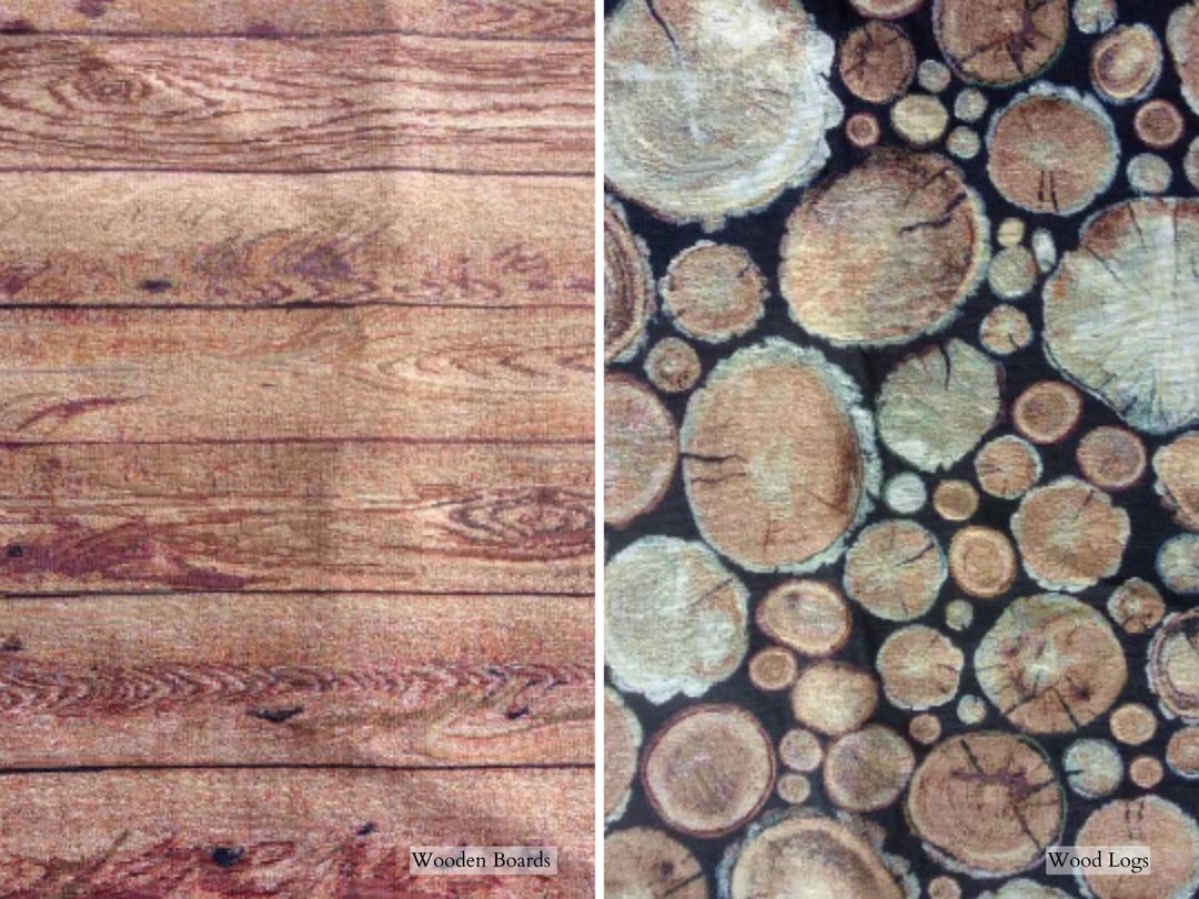 Vintage Wood Theme Upholstery Fabrics | Double Width 280cm - 110 ...