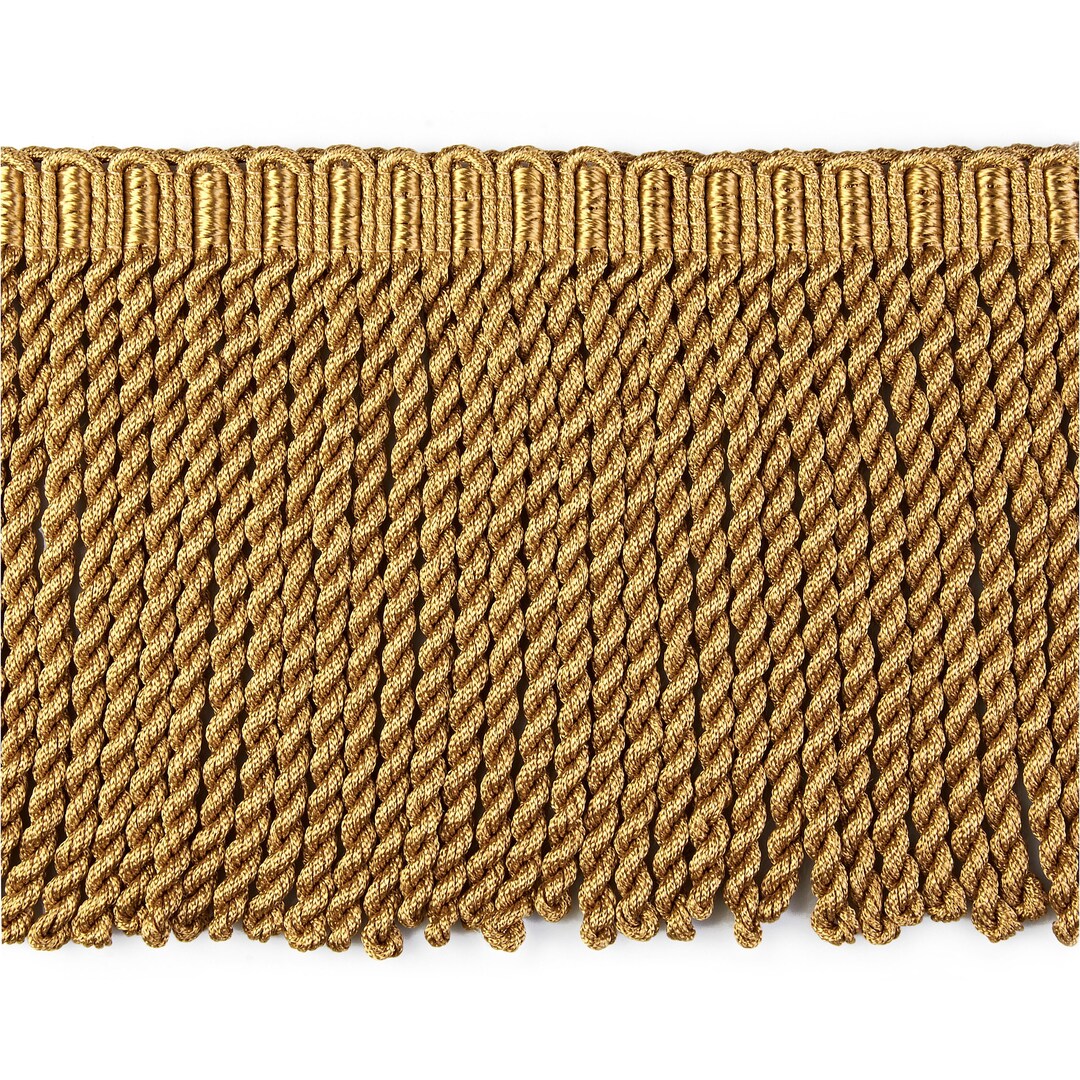 12cm(4.72") Rayon Bullion Fringe Trim | Yellow Gold Bullion Fringe Trim ...