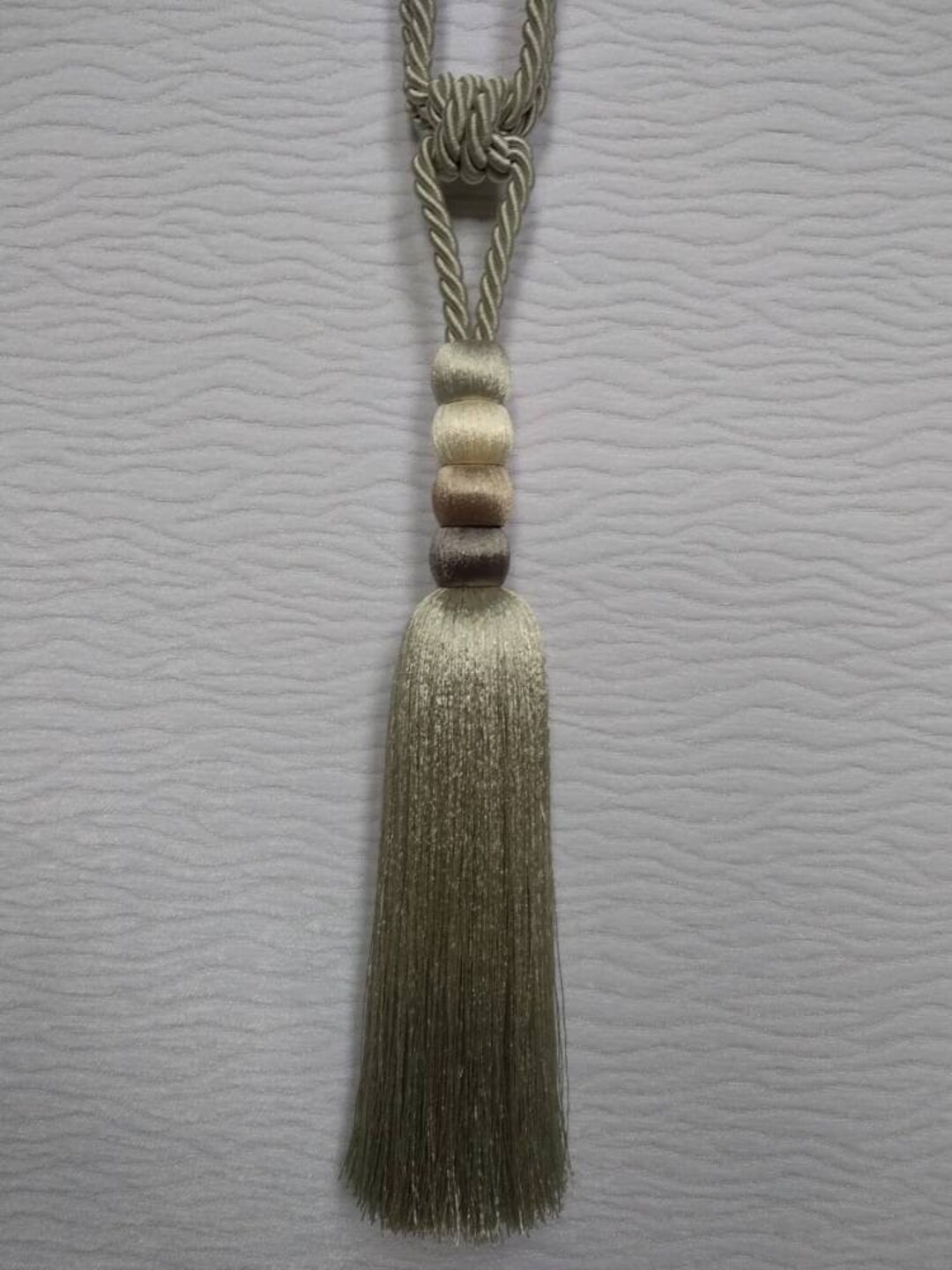 Gray Beige Ivory Tassel Tiebacks|curtain Tie Backs.modern Tassel Hold ...