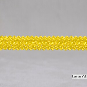 Lemon Yellow Braid Fringe Trims|1.8cm - 0.71" Gimp Braid Upholstery ...