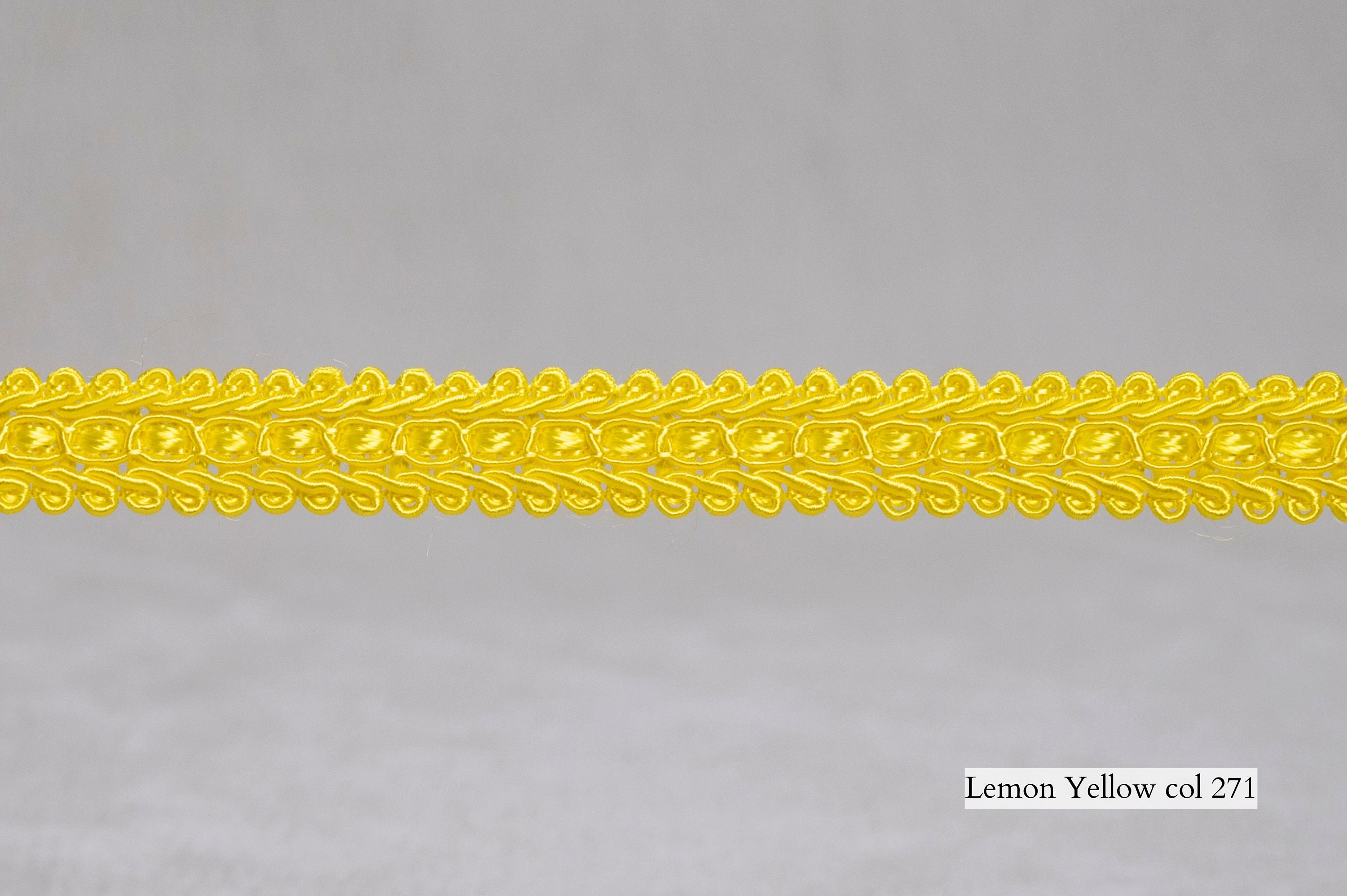 Lemon Yellow Braid Fringe Trims|1.8cm - 0.71" Gimp Braid Upholstery ...