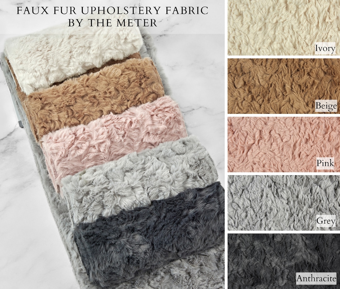 Fluffy Faux Fur Upholstery Fabric |155cm-61" Width | Ideal for Pillows ...
