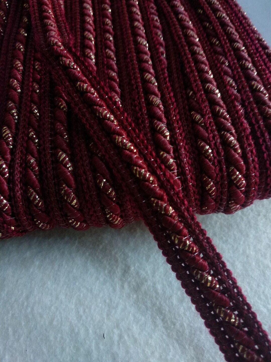 Red Gold Braid Gimp Trim|2cm - 0.79 Inch Wide Gimp Trim Braid Ribbon - Etsy