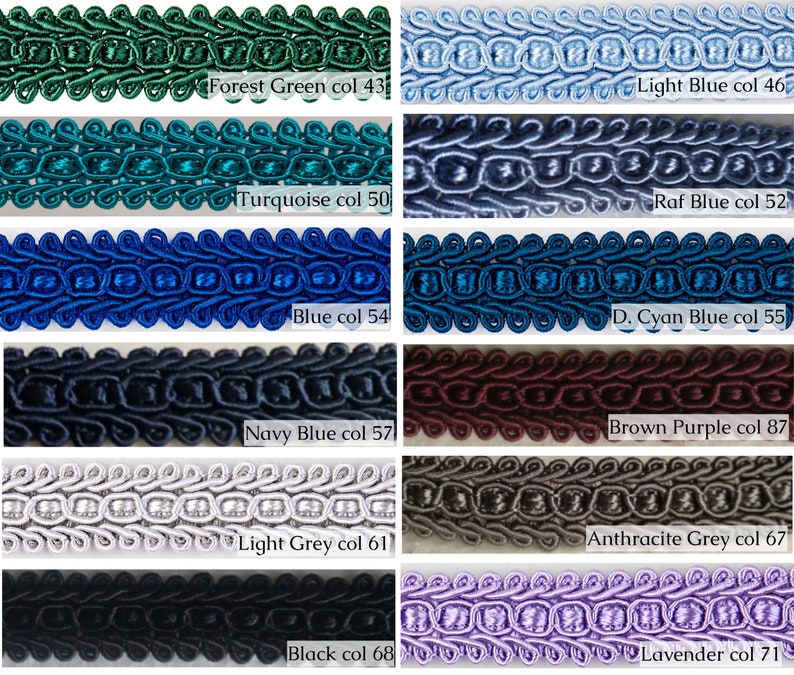 Chainette Rayon Fringe Trim by the Meter | Upholstery & Lampshade ...