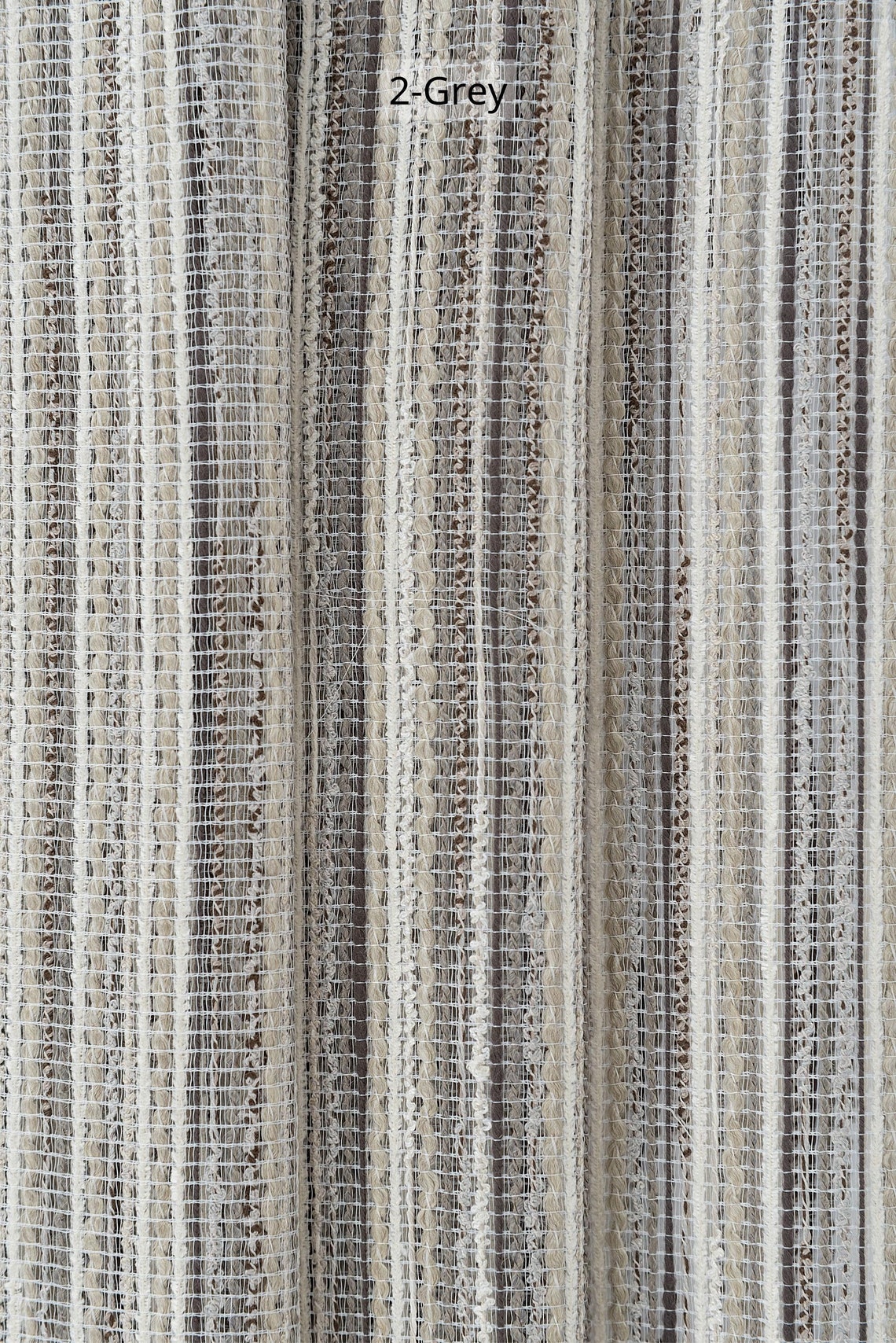Woven Neutral Colors Textured Curtain Fabric Double Height - Etsy