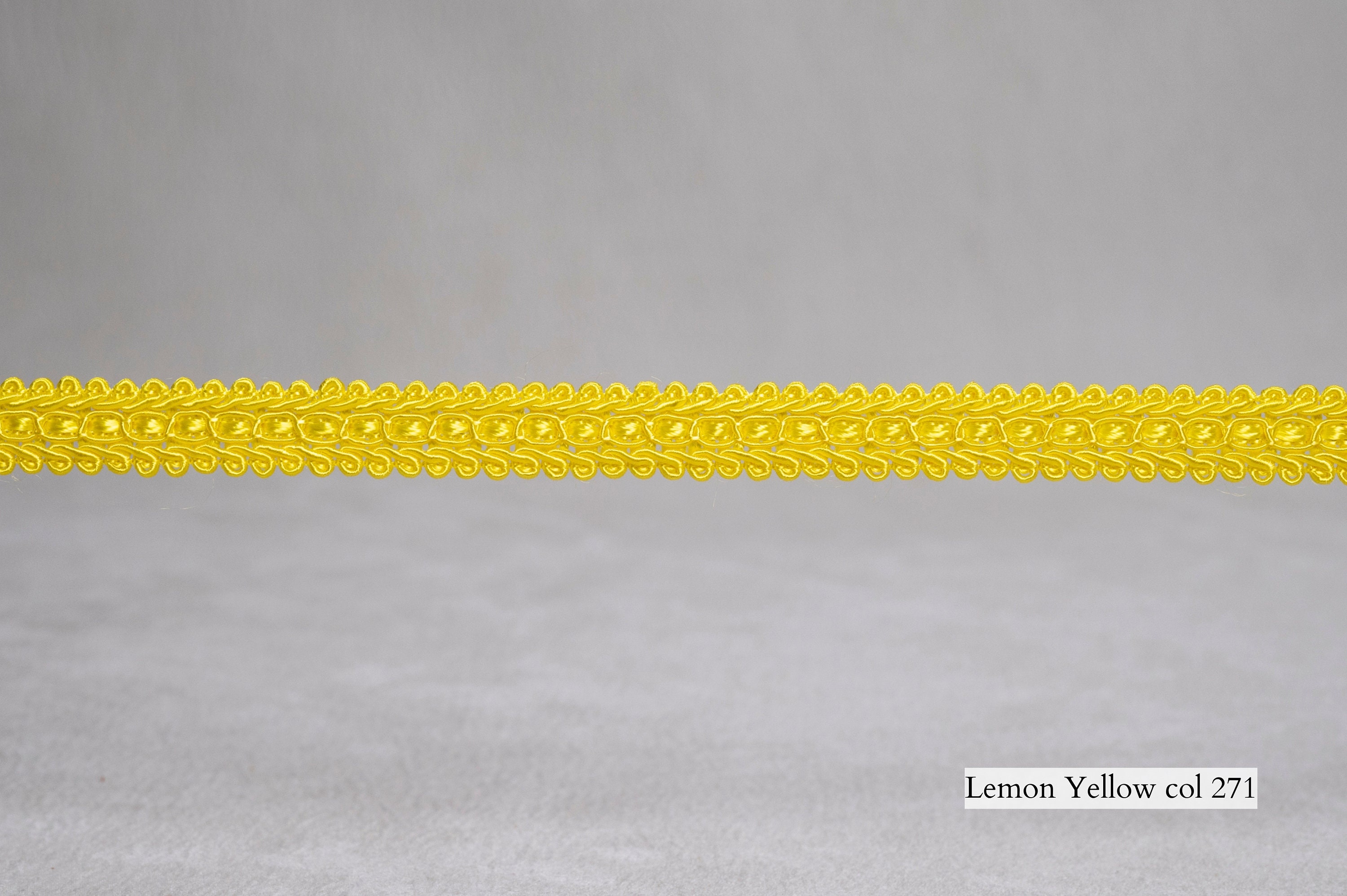 Lemon Yellow Braid Fringe Trims|1.8cm - 0.71" Gimp Braid Upholstery ...