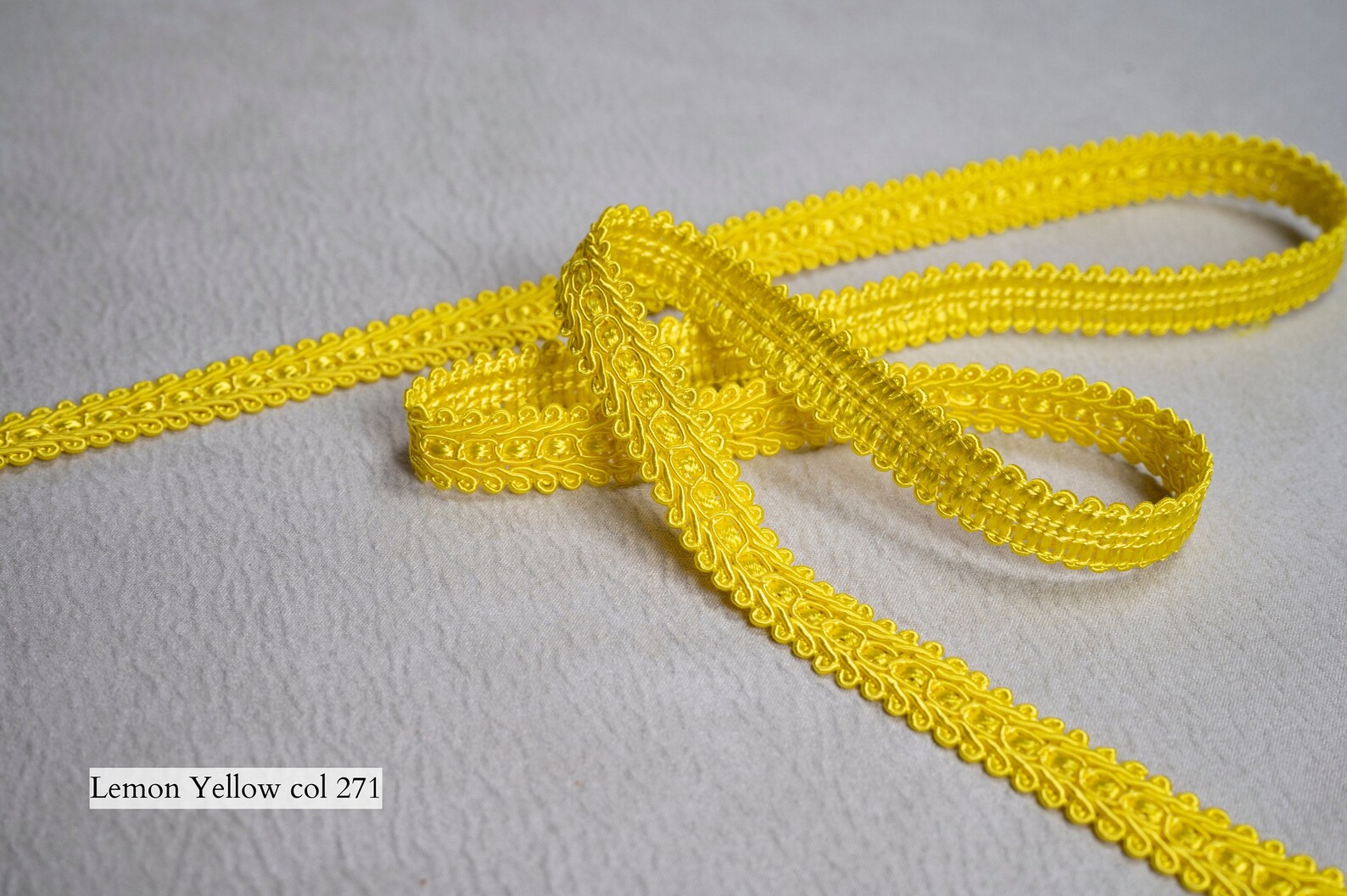 Lemon Yellow Braid Fringe Trims|1.8cm - 0.71" Gimp Braid Upholstery ...