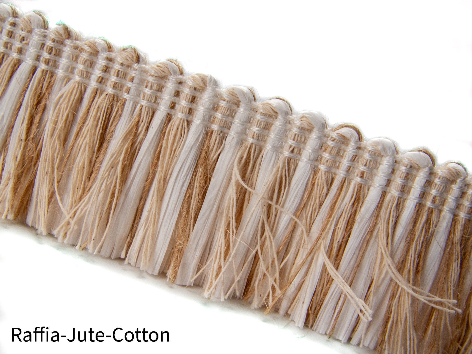 Raffia Jute Cotton Brush Fringe Trim 4 Cm-1.57 Inches Wide - Etsy