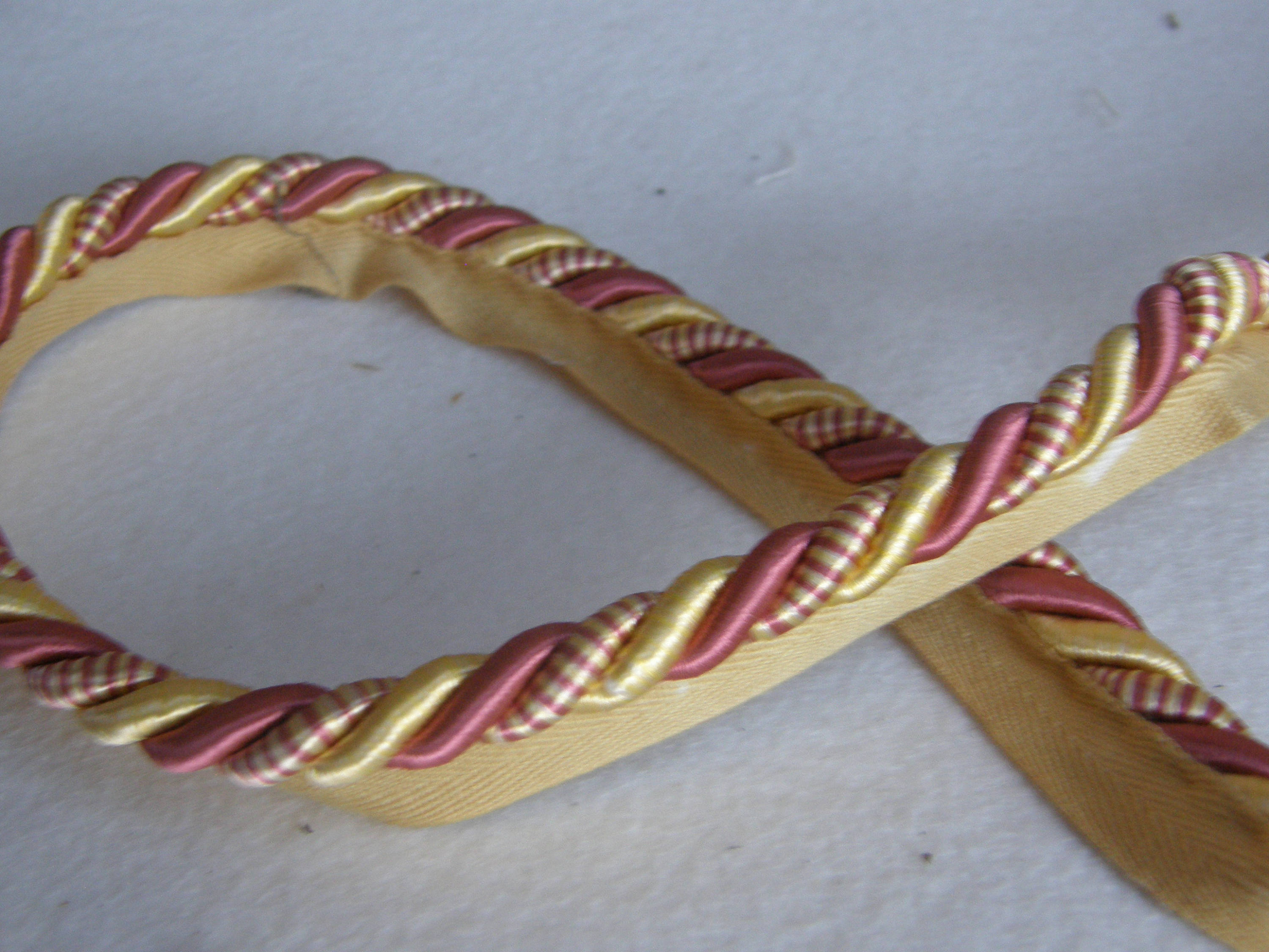 Piping Cord Trim | 1 cm thick | Pink Yellow Upholstery trim | Sewing ...